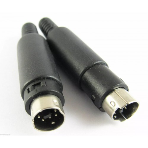 MX 6 Pin Mini DIN Male Cable Connector for Video Transmission