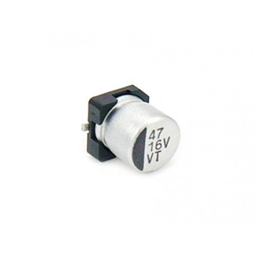 Buy 47uf 16 VOLT SMD ELECTROLYTIC CAPACITOR(MAKE:HYNCDZ) - Miniature ...