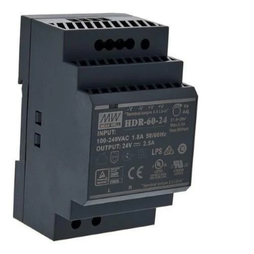 Meanwell HDR-60-24 DIN Rail Power Supply - 24V 2.5A