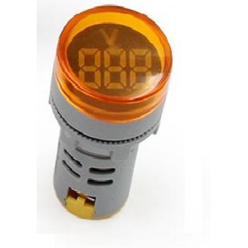 22mm Yellow Digital Voltmeter for AC Monitoring in India
