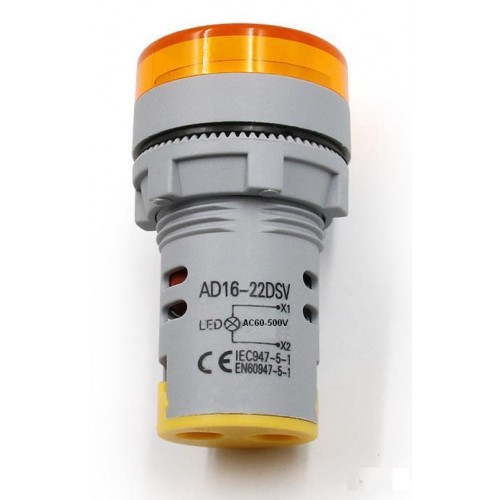 22mm Yellow Digital Voltmeter for AC Monitoring in India